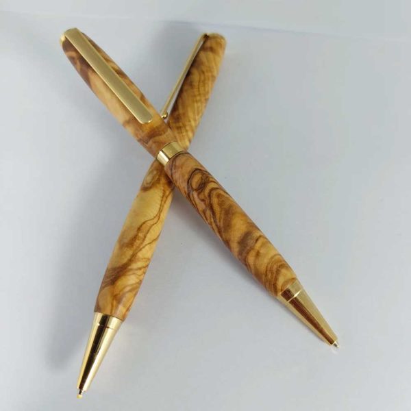 Olive Wood Pen {Slim Line} - Giannis Olive Wood Products Corfu